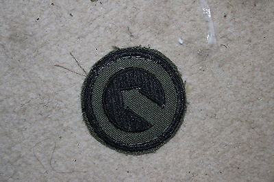 ORIGINAL US VIETNAM PERIOD 1ST LOGISTICAL COMMAND SUBDUED ON TWILL CLOTH PATCH - AB Insignia