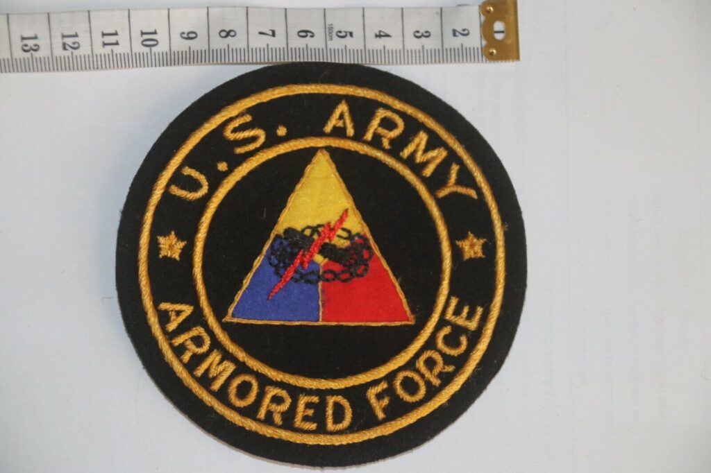 WWII TYPE US ARMORED FORCE TANKER JACKET CLOTH PATCH BADGE - AB Insignia