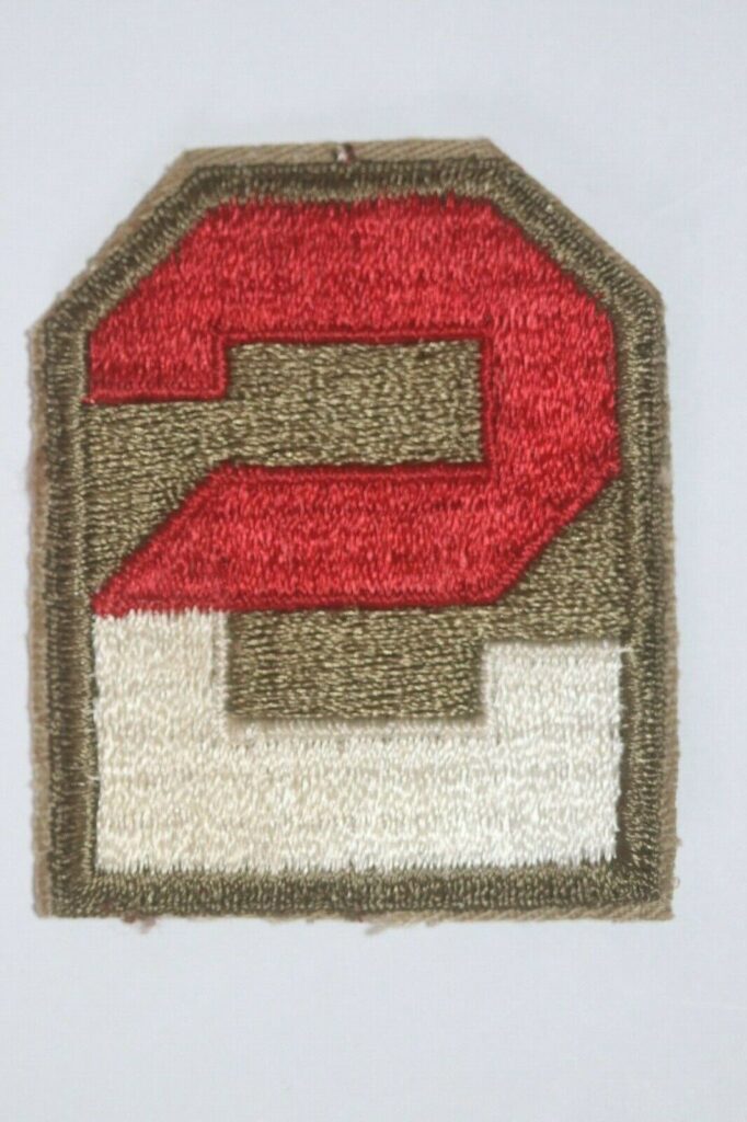 ORIGINAL WWII US ARMY 2ND ARMY CLOTH SSI SHOULDER PATCH BADGE - AB Insignia