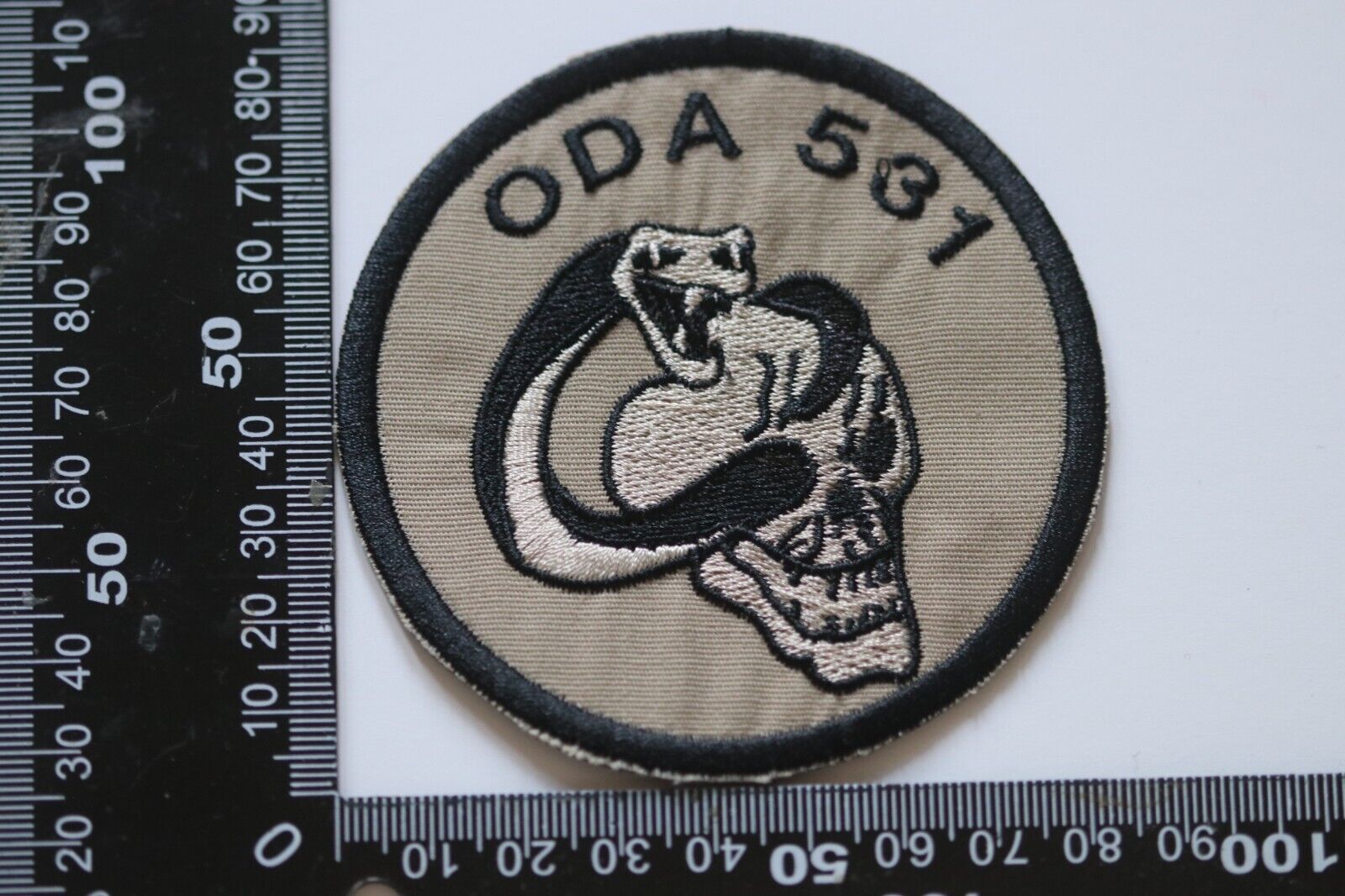 US ARMY 5TH SPECIAL FORCES SFGP ODA 531 CLOTH PATCH BLACK ON TAN - AB ...