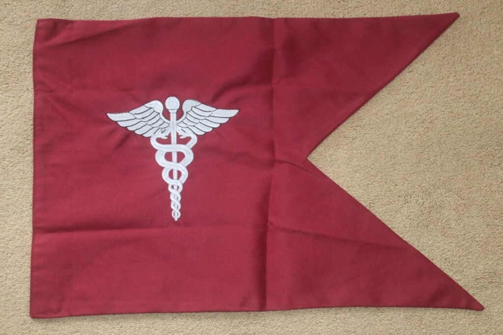 US ARMY MEDICAL UNIT FLAG FIELD HOSPITAL TENT FIRST AID MARKER - AB ...