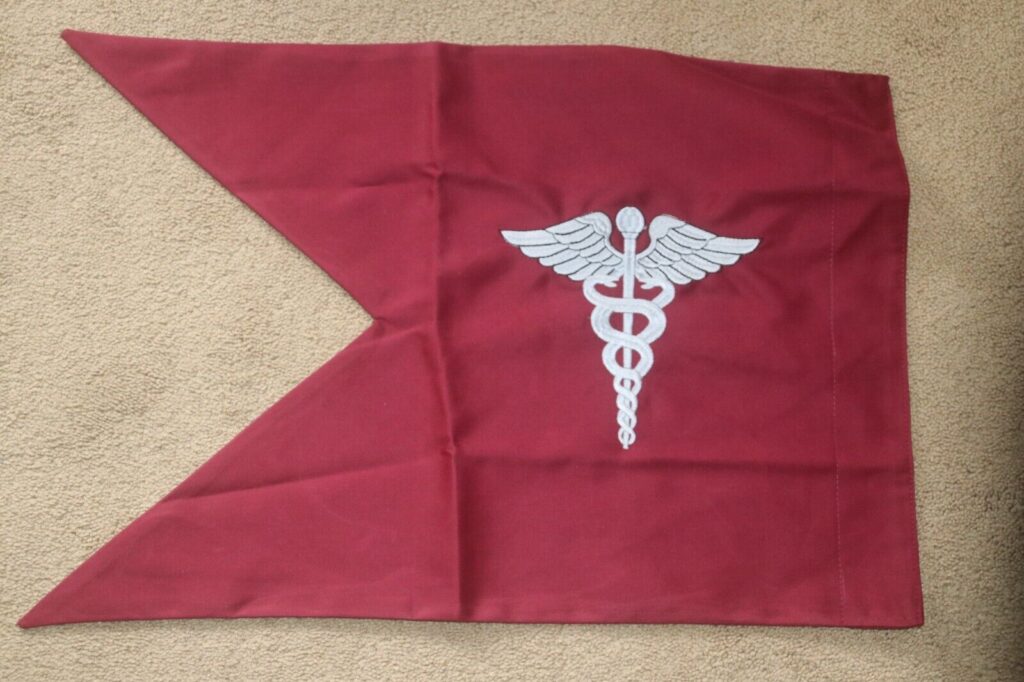 US ARMY MEDICAL UNIT FLAG FIELD HOSPITAL TENT FIRST AID MARKER - AB ...
